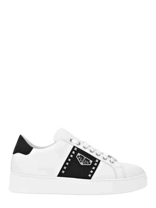 Philipp Plein Leather Hexagon Sneakers - White