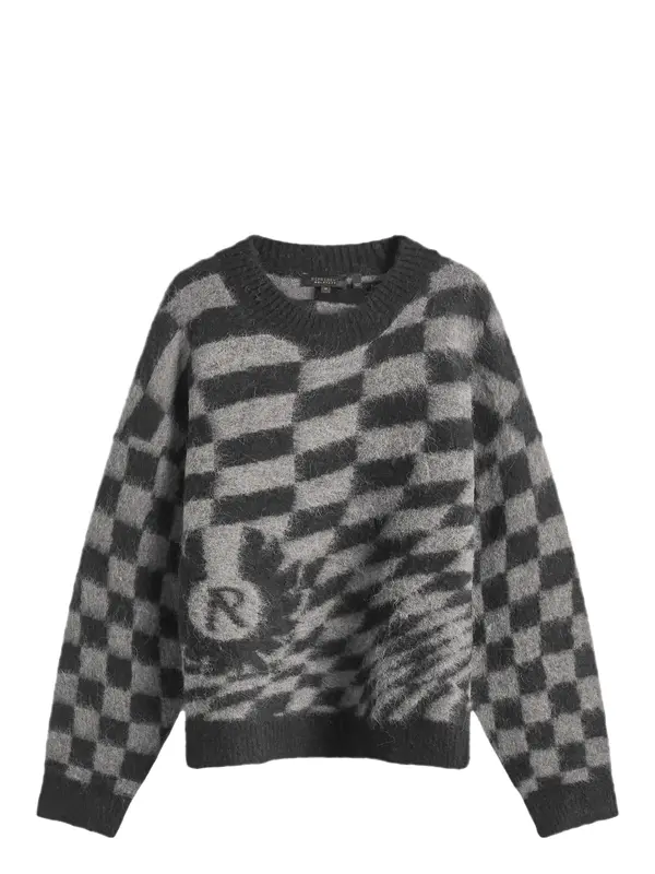 REPRESENT X Belstaff Checkerboard Knit Sweater - Shadow