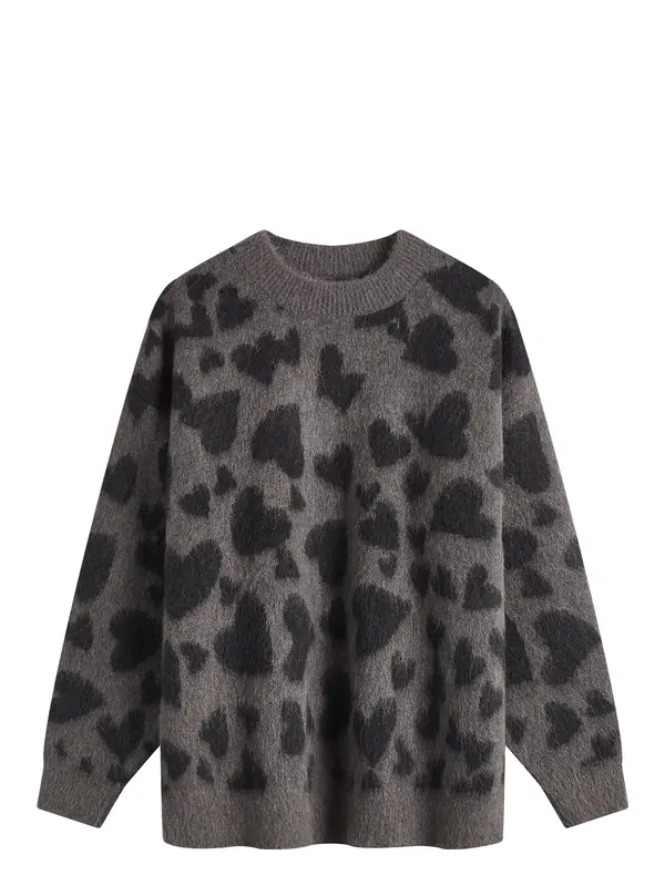 ANINE BING Sydney Hearts Crew Jumper - Print