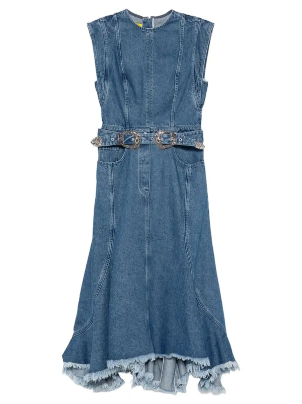MARQUES' ALMEIDA Denim Midi Dress - Blue