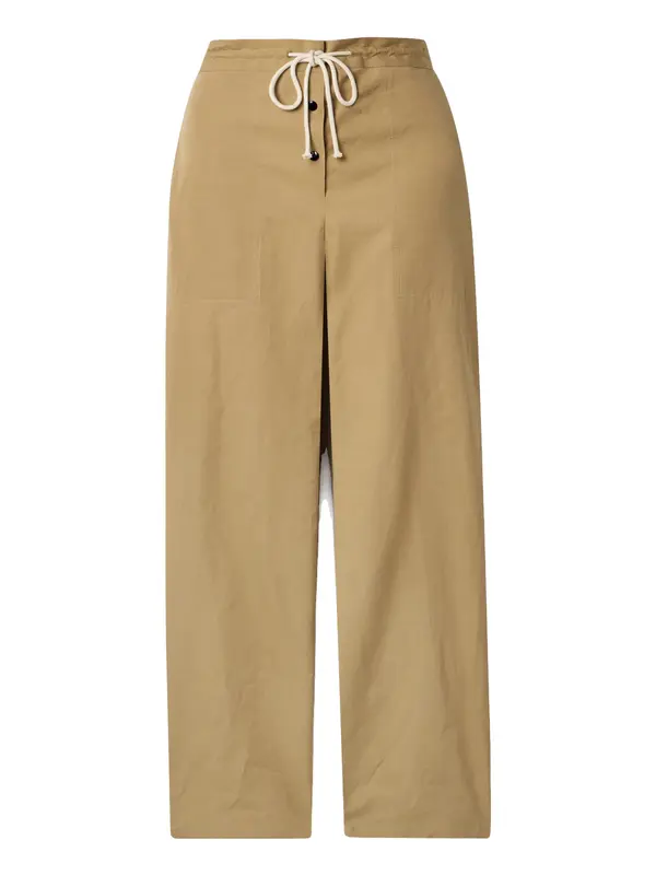 THE ROW Bonette Straight-leg Cotton Pants - Brown