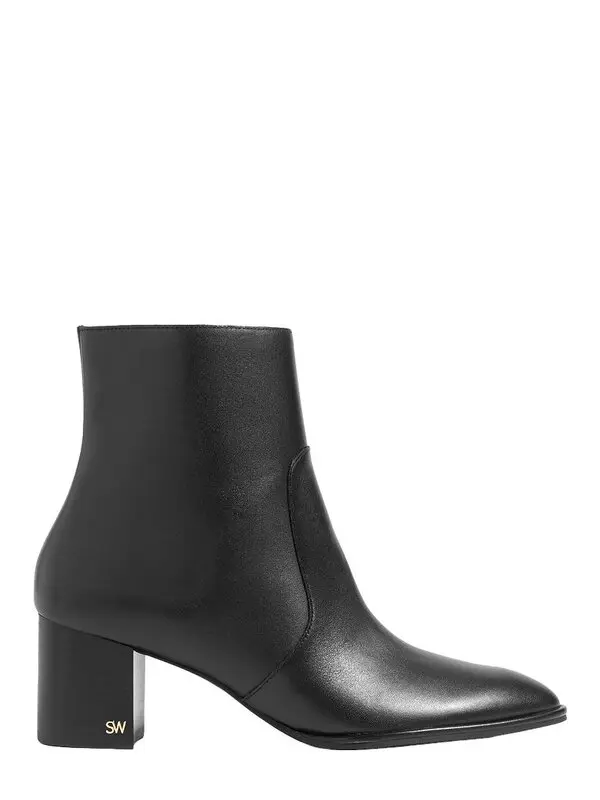 STUART WEITZMAN Ryland 60 Leather Ankle Boots - Black