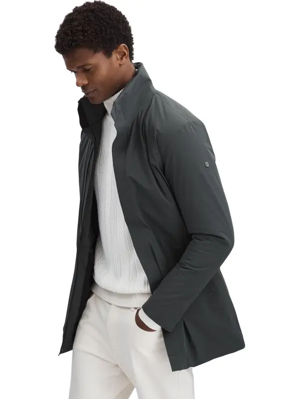 SCANDINAVIAN EDITION Axis Padded Wool Parka - Dark Olive