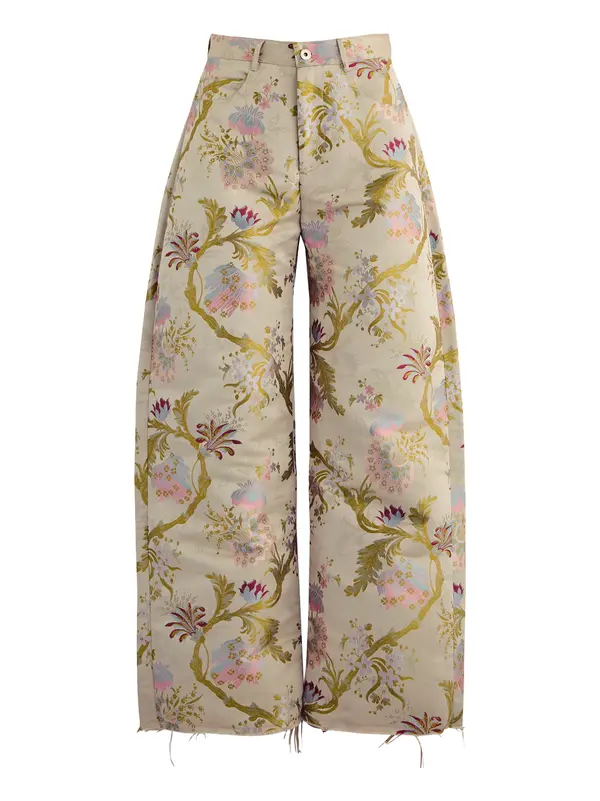 MARQUES' ALMEIDA Floral Brocade Wide-leg Trousers - Multicoloured