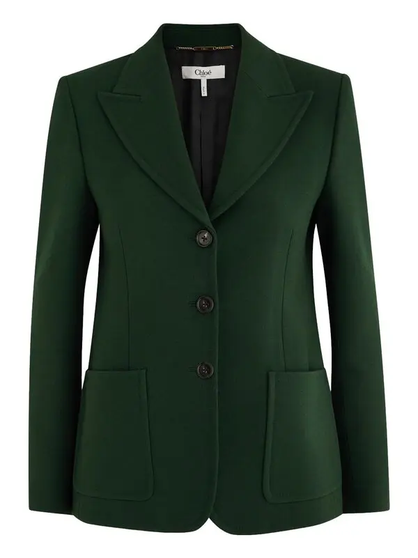 Chloé Single-breasted Wool Jacket - Green