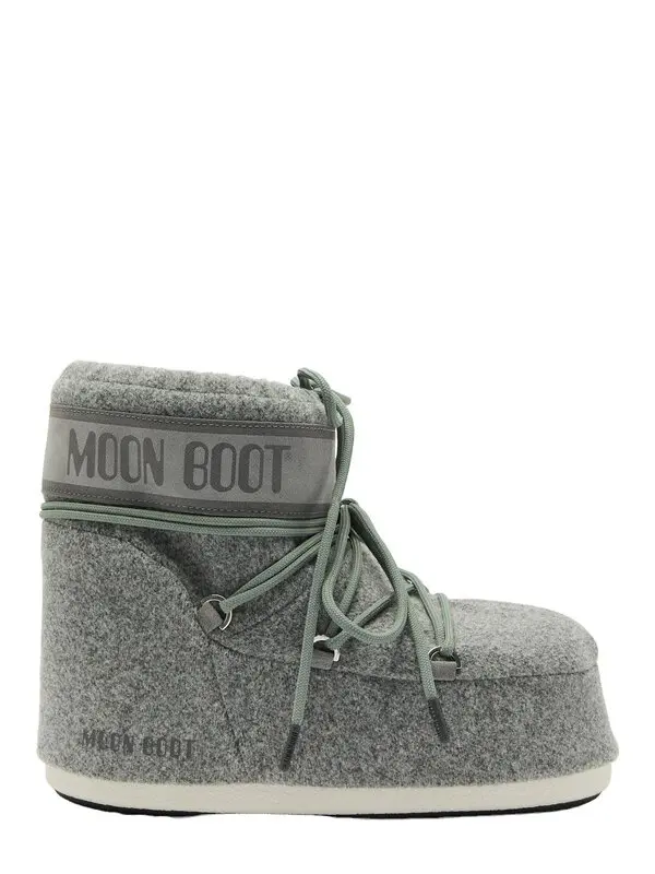 Moon Boot Icon Low Padded Felt Snow Boots - Grey