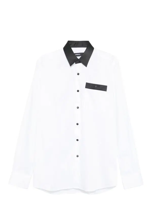 Karl Lagerfeld Contrasting-collar Shirt - White