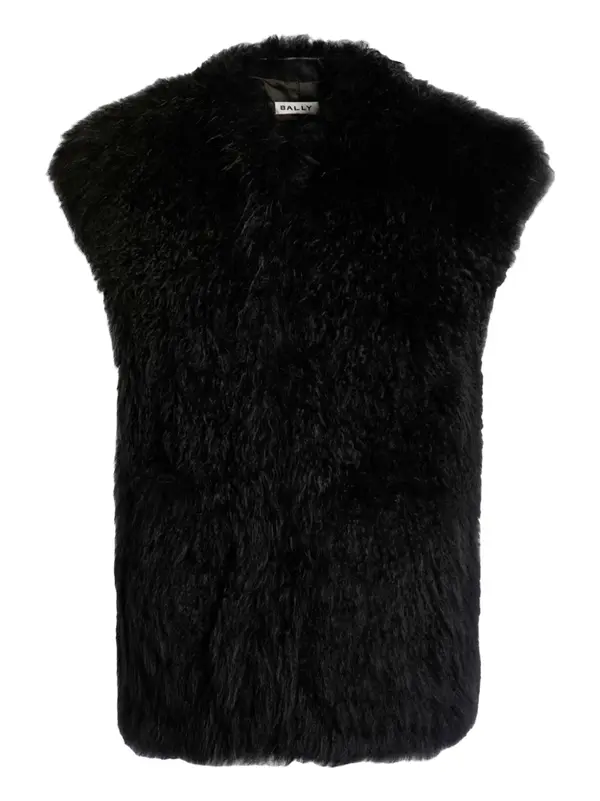 Bally Shearling Vest - Black