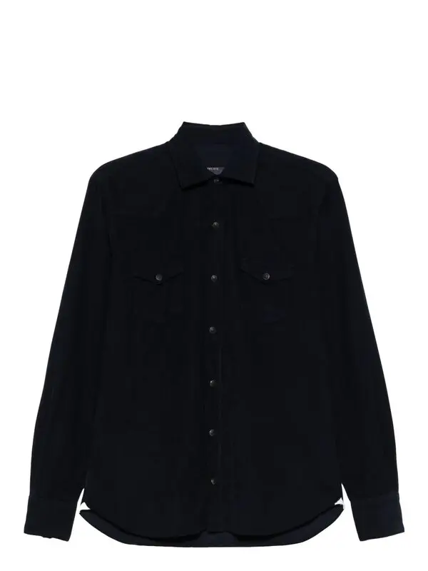 BARBA NAPOLI Corduroy Shirt - Blue