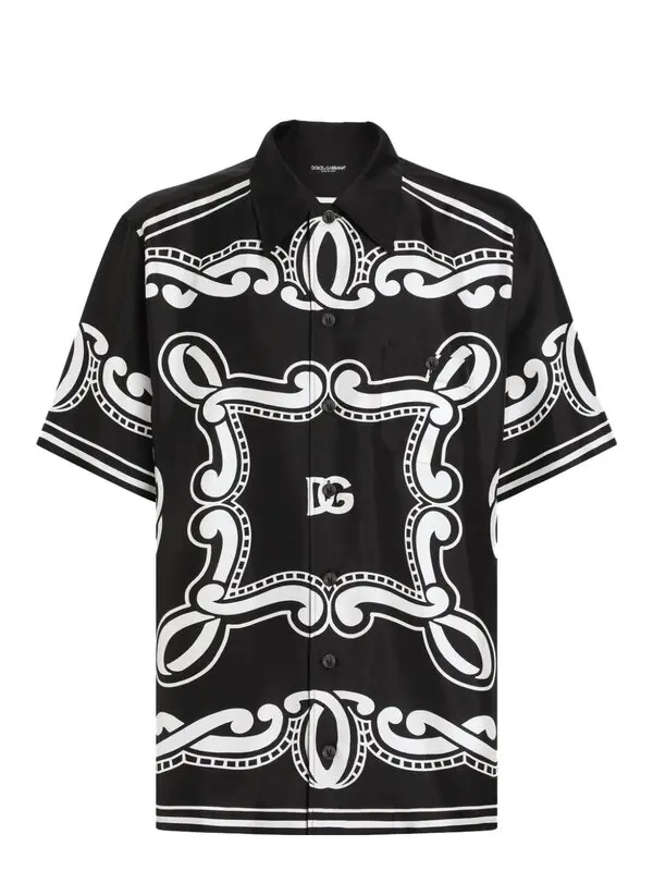 Dolce & Gabbana Bandana-print Shirt - Black