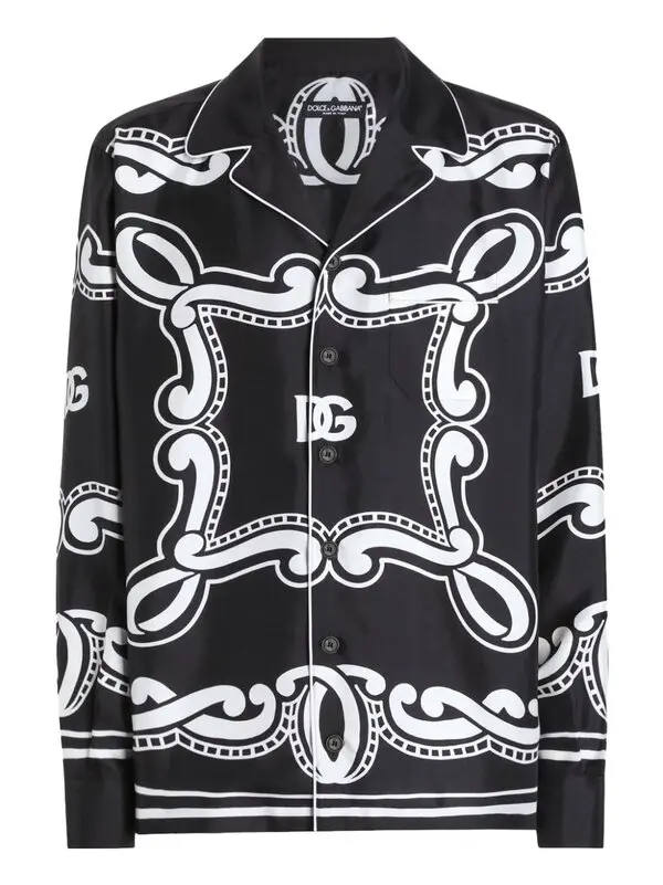 Dolce & Gabbana Bandanna-print Shirt - Black