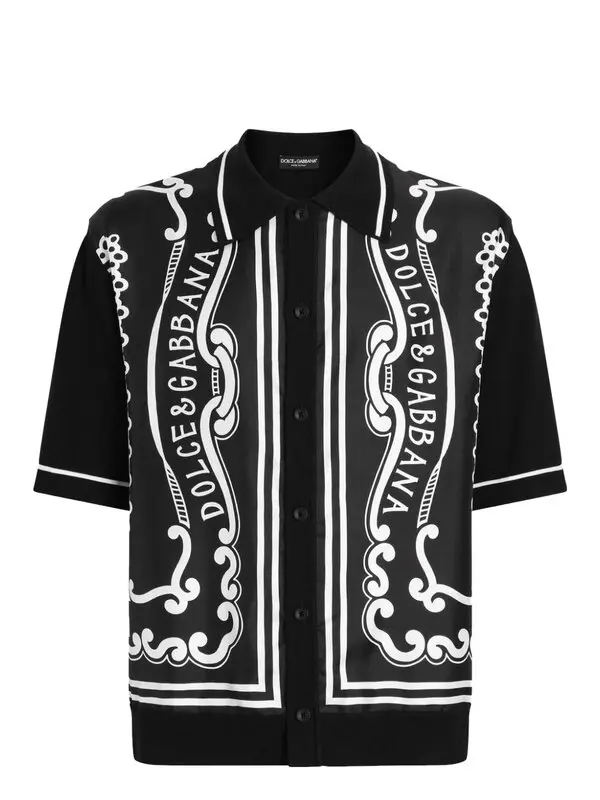 Dolce & Gabbana Bandanna-print Shirt - Black