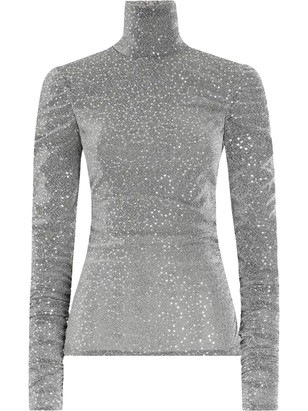 Dolce & Gabbana Sequinned Top - Silver