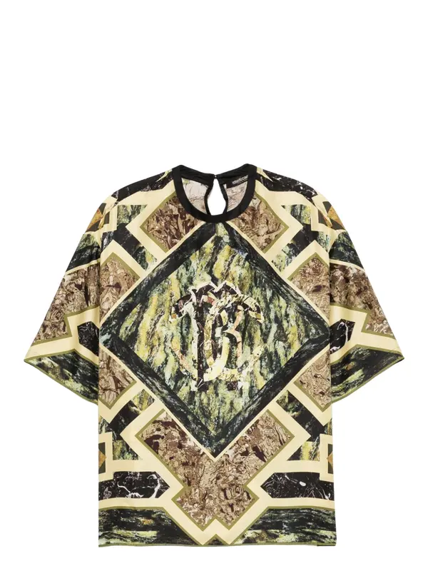 Roberto Cavalli Printed T-shirt - 04043 Green