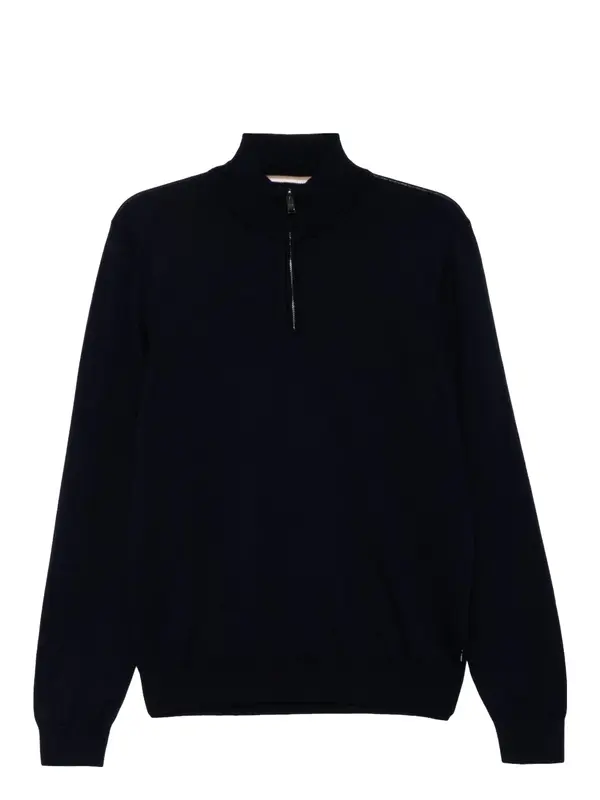 BOSS Half-zip Jumper - Blue
