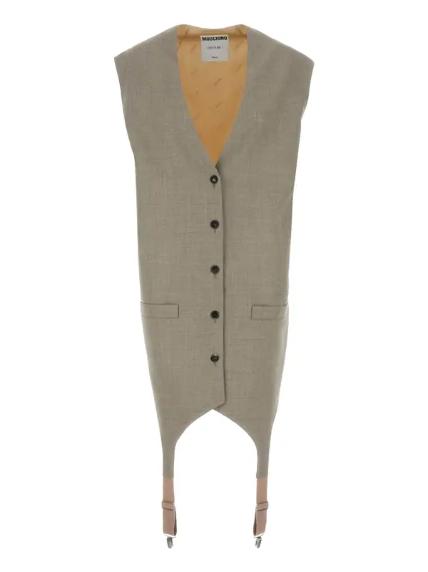 Moschino V-neck Waistcoat - Neutrals