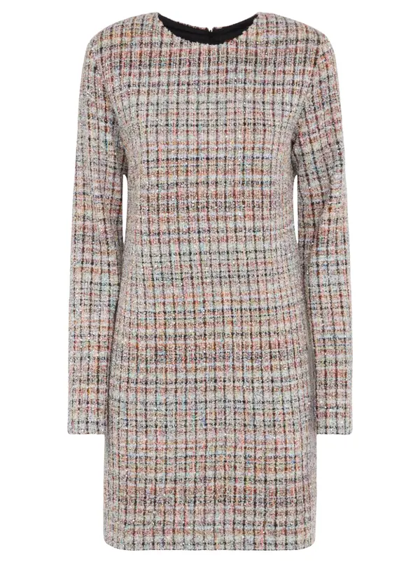 Missoni Sequin-embellished Checked Mini Dress - White