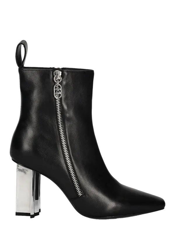 Karl Lagerfeld Leather Ankle Boots - Black