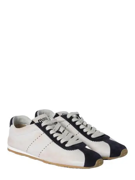 Miu Miu Low Top Sneakers - Bianco/ Blu