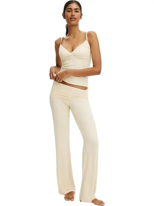 Cotton:on Airy Soft Roll Waist Pant - Banana Whip