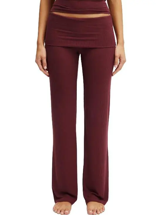 Cotton:on Airy Soft Roll Waist Pant - Burnt Apple
