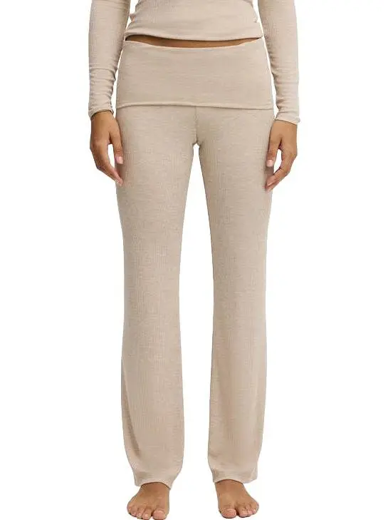 Cotton:on Airy Soft Roll Waist Pant - Sesame Marle