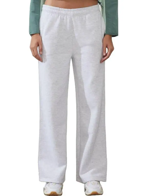 Cotton:on Active Plush Essential Straight Leg Sweatpant - Cloudy Grey Marle