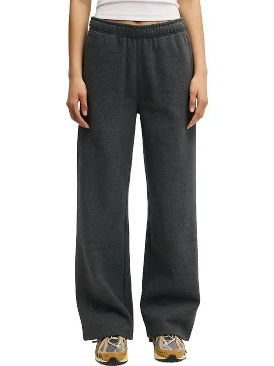 Cotton:on Active Plush Essential Straight Leg Sweatpant - Dark Grey Marle