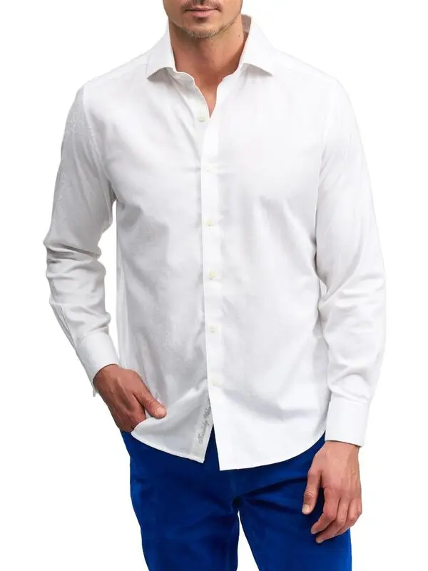 Robert Graham Waycross Jacquard Button-up Shirt - White
