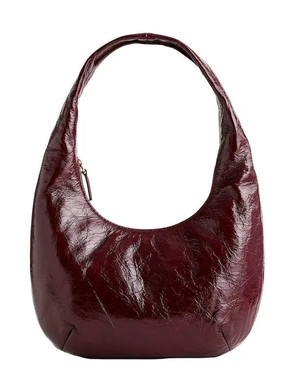 Madewell Medium Leather Top Handle Bag - Dark Plum