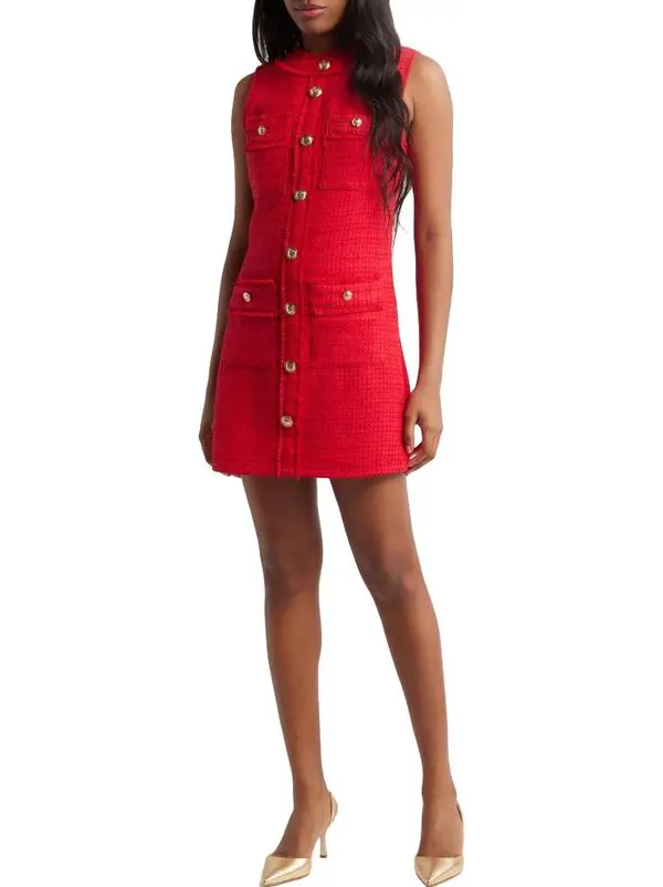 PETAL & PUP Kayli Button-front Minidress - Red