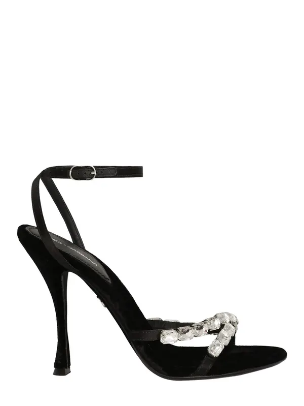 Dolce & Gabbana 105mm Crystal-embellished Sandals - Black