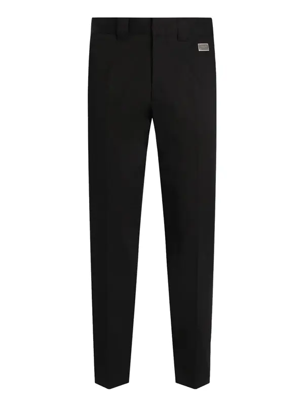 Dolce & Gabbana Logo-plaque Trousers - Black