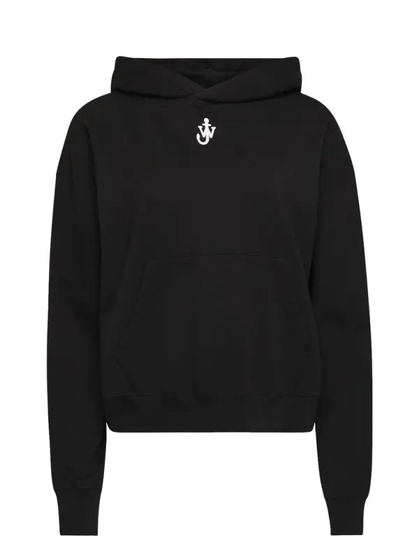 JW Anderson Anchor-embroidered Hoodie - Black