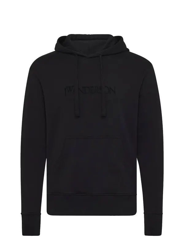 JW Anderson Logo-embroidered Hoodie - Black