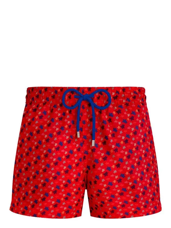 Vilebrequin Micro Ronde Des Tortues Swim Shorts - 201 Poppy Red/red