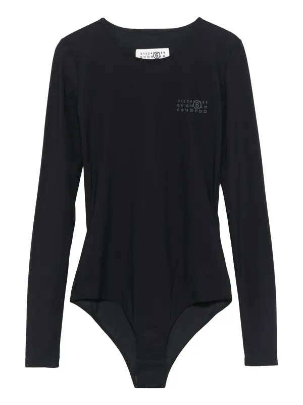 MAISON MARGIELA Numbers-motif Bodysuit - Black