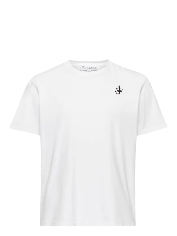 JW Anderson Anchor-embroidered T-shirt - White