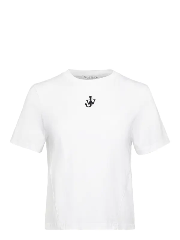 JW Anderson Anchor-embroidered T-shirt - White