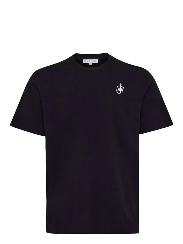 JW Anderson Anchor-embroidered T-shirt - Black