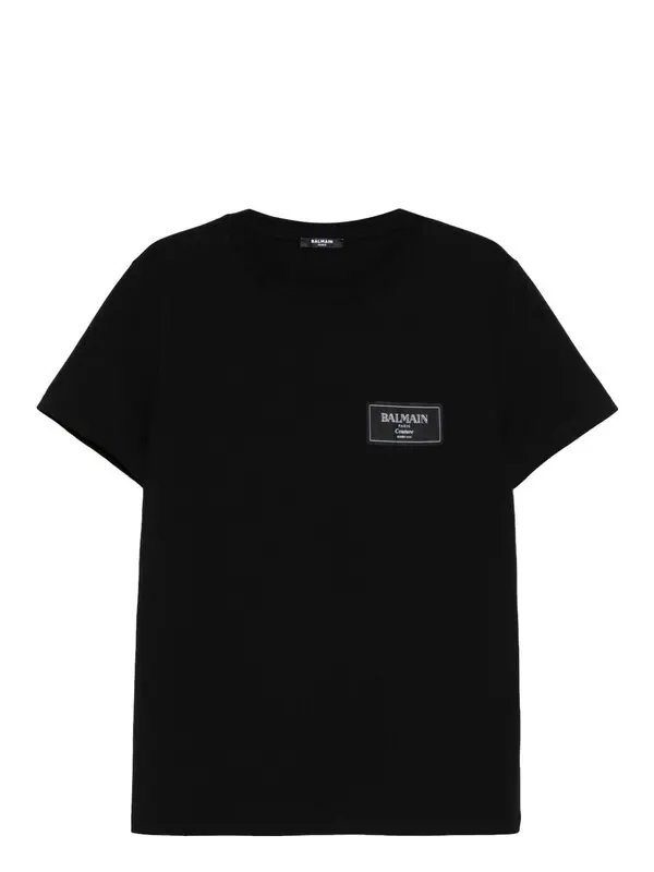 Balmain Logo-tag T-shirt - Black