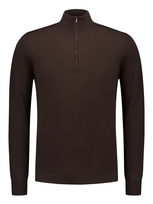 ZANONE Half-zip Sweater - Brown