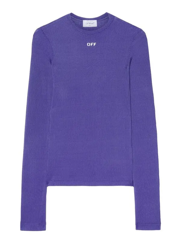 Off-White Stamp Long-sleeve Top - Purple