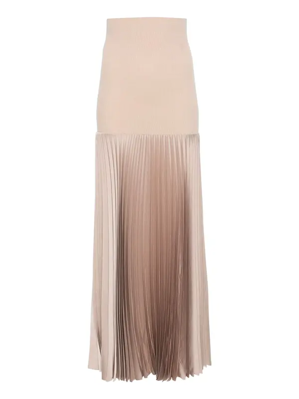 D.exterior Pleated Midi Skirt - Neutrals