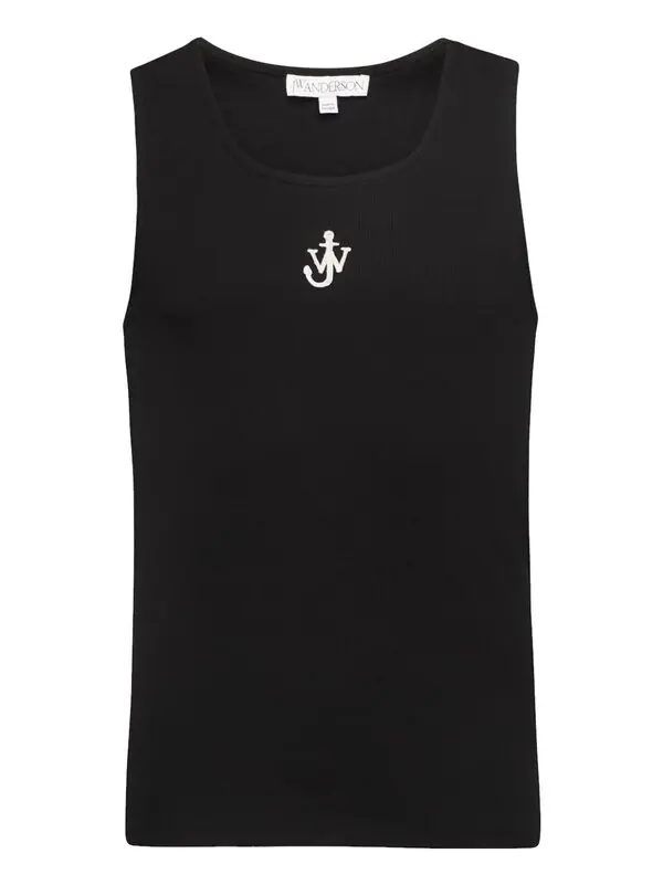 JW Anderson Anchor-embroidered Tank Top - Black