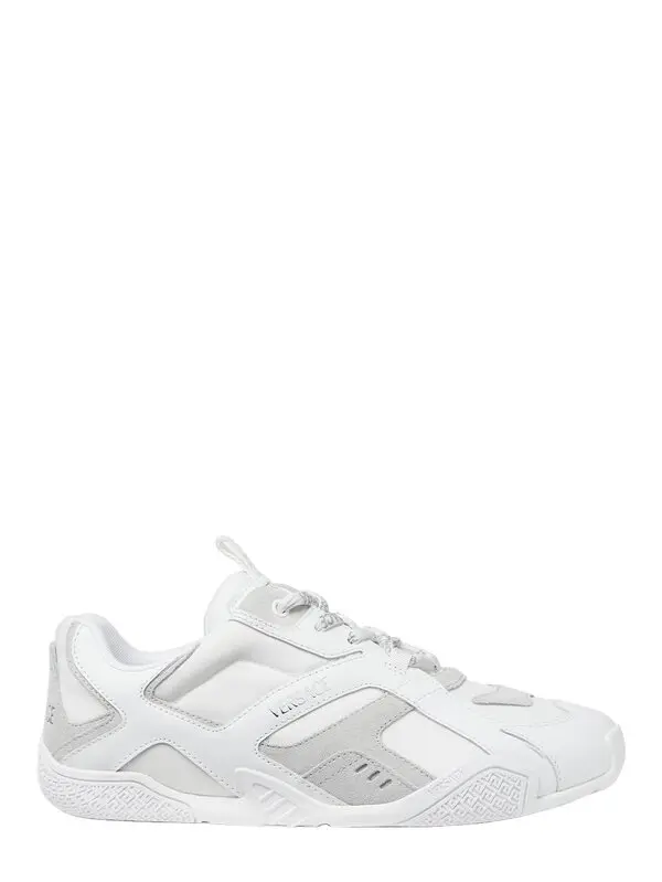 Versace Galaxia Leather Sneakers - White