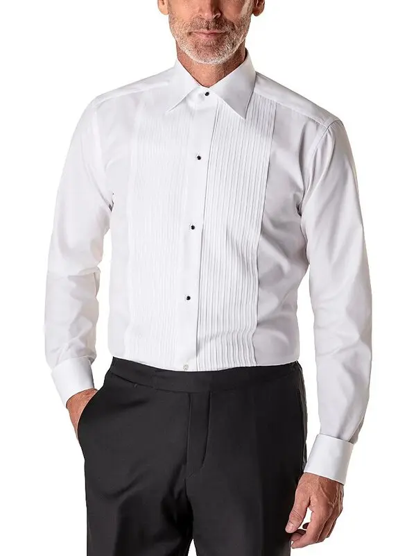 Eton Classic Fit Pleated Bib Formal Shirt - White
