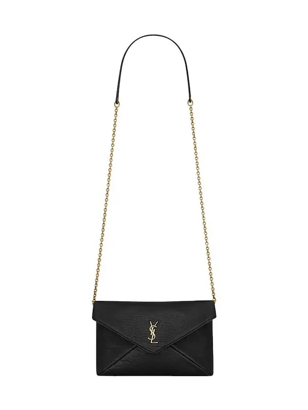 Saint Laurent Cassandre Chain Pouch - Black
