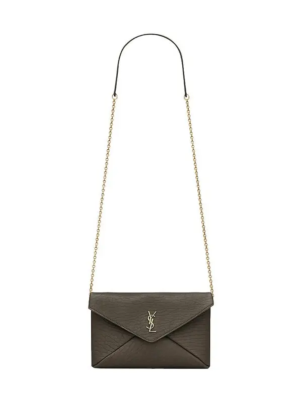 Saint Laurent Cassandre Chain Pouch - Light Musk Lambskin/gold