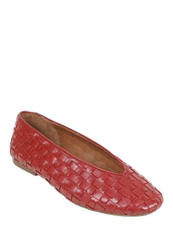 KENNETH COLE Willow Woven Flats - Burnt Red